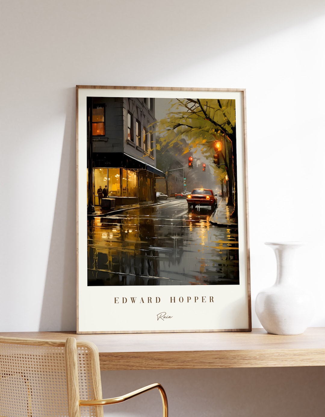Rain Print | Edward Hopper | Rain Poster | Mid Century Modern | Art ...