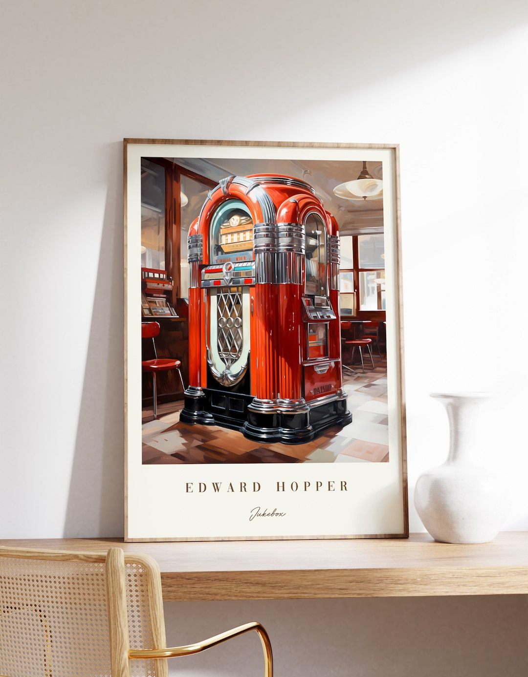 Jukebox Print | Edward Hopper | Jukebox Poster | Mid Century Modern ...