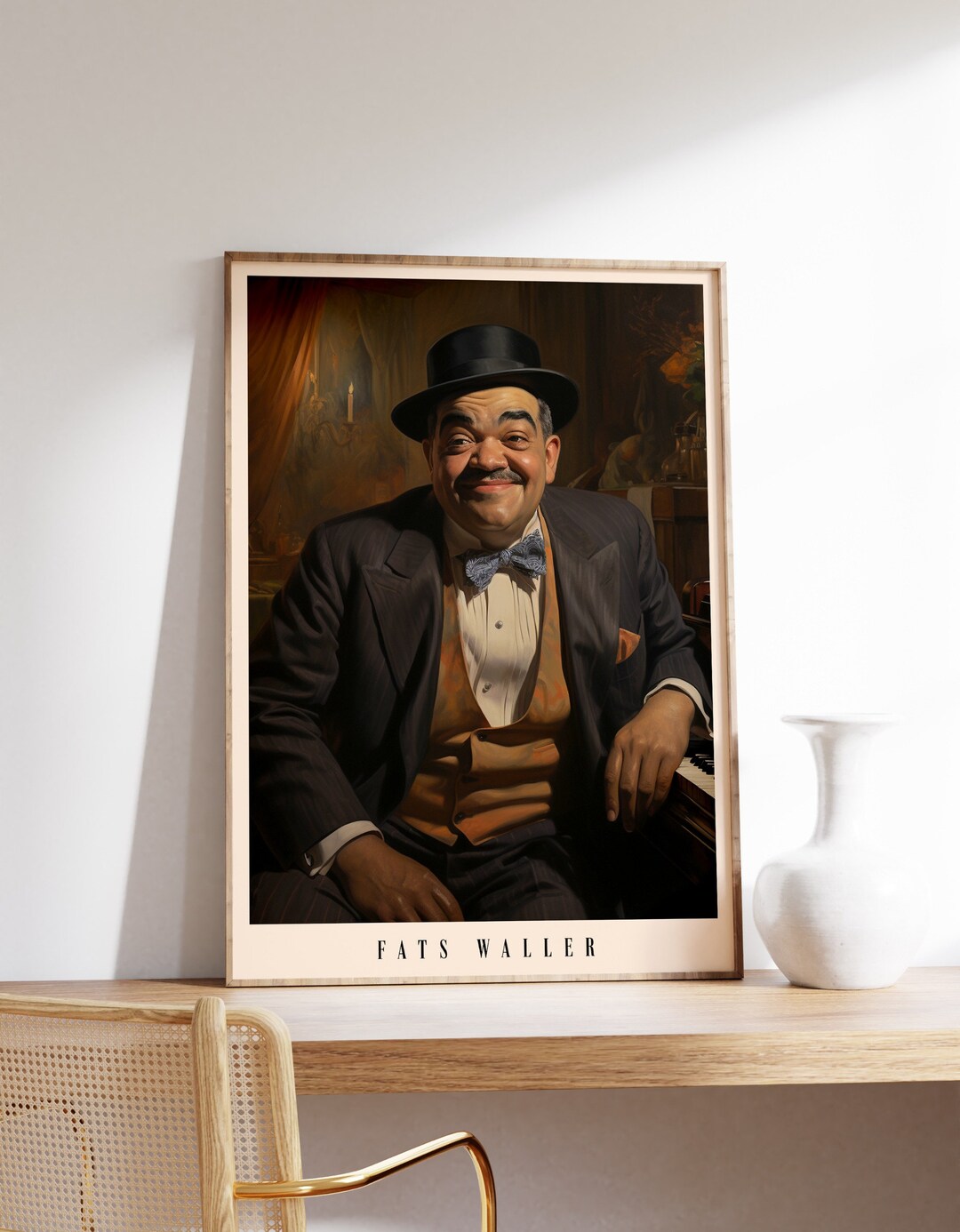 Fats Waller Poster | Musical Print | Jazz Poster | Jazz Portrait ...
