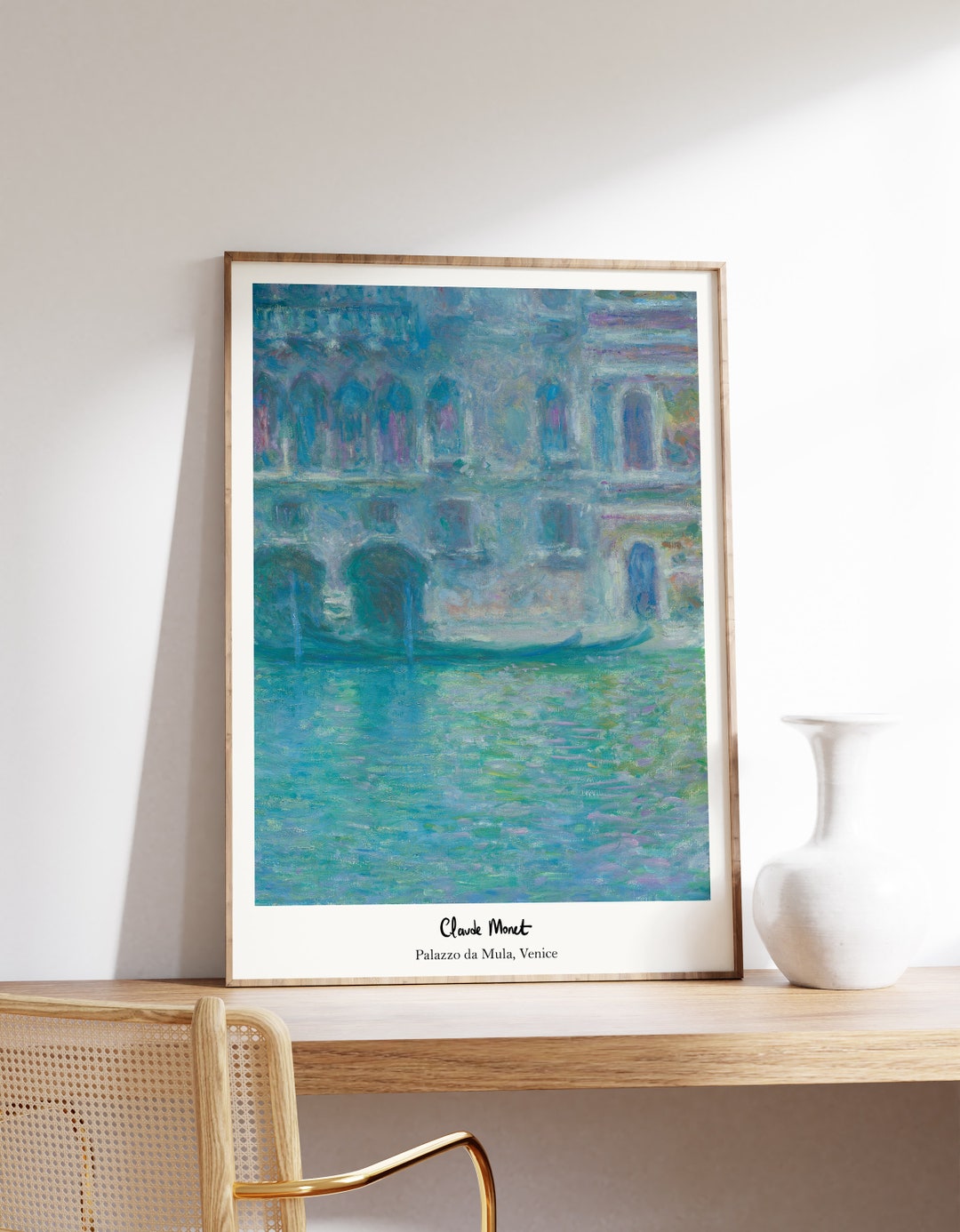 Palazzo Da Mula, Venice by Claude Monet Antique Soft Flower Floral Lake ...