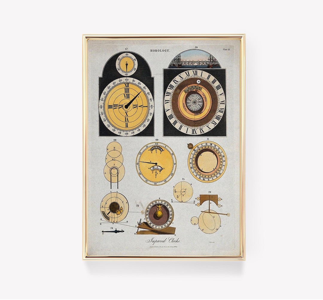Horology Diagram | Improved Clocks | Mechanical Clock Art | Vintage ...