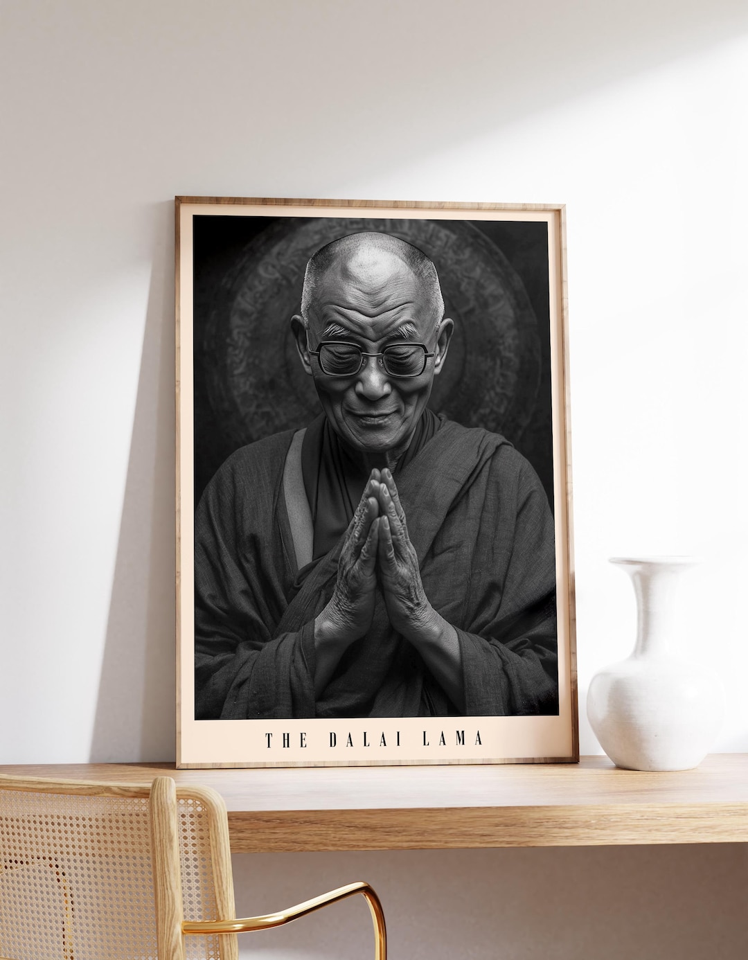 The Dalai Lama Print | Vintage Painting | Historical Decor | Modern ...