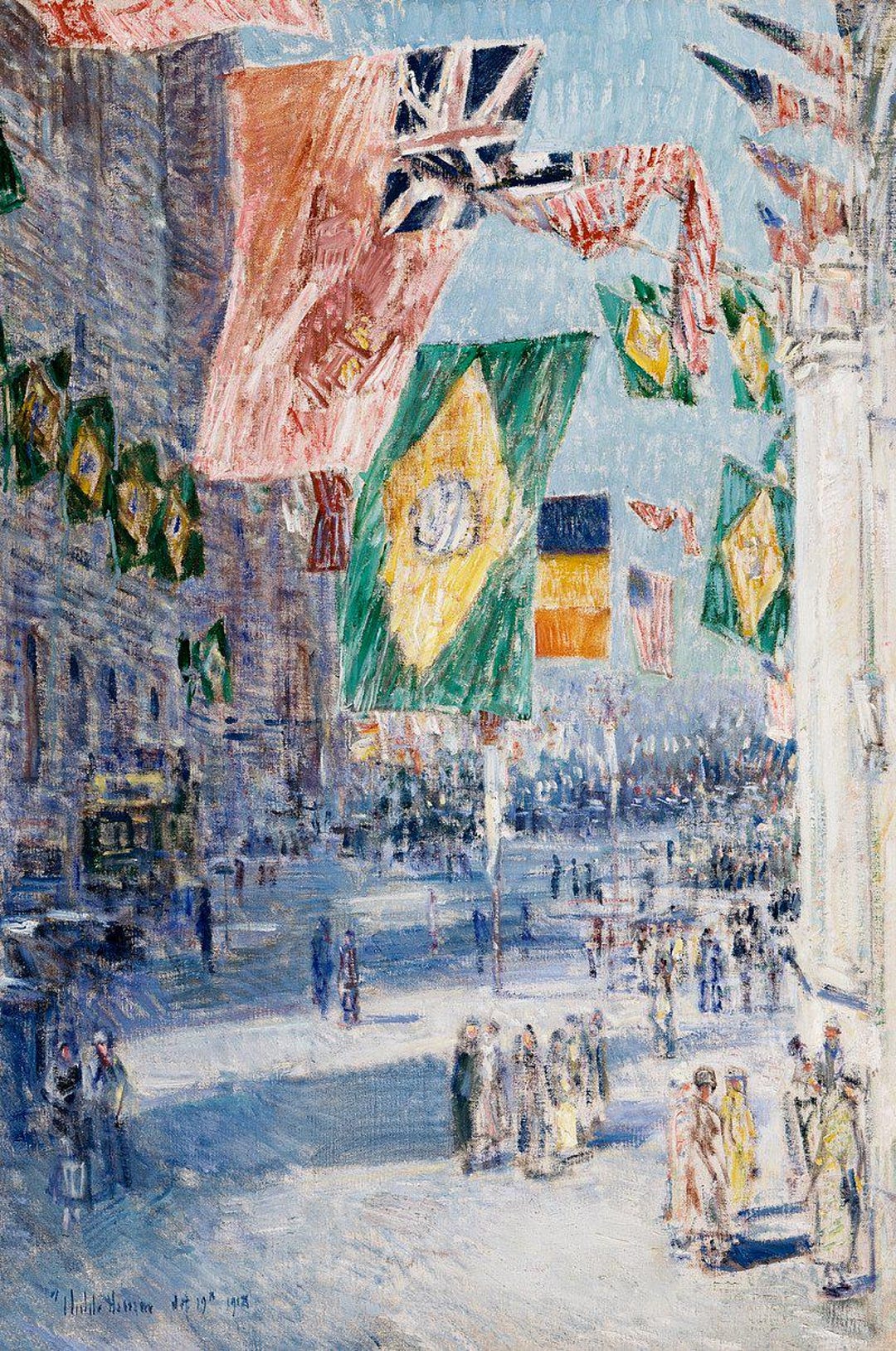Vintage Flags Print | Fifth Avenue Art | Patriotic Display | Childe ...