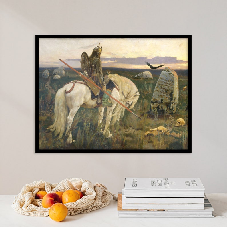 Viktor Mikhailovich Vasnetsov Knight at the Crossroads - Etsy