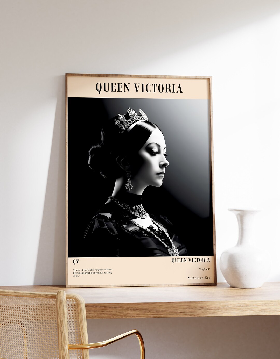 Queen Victoria Print | Vintage Print | Minimal Wall Decor | Wall Art ...