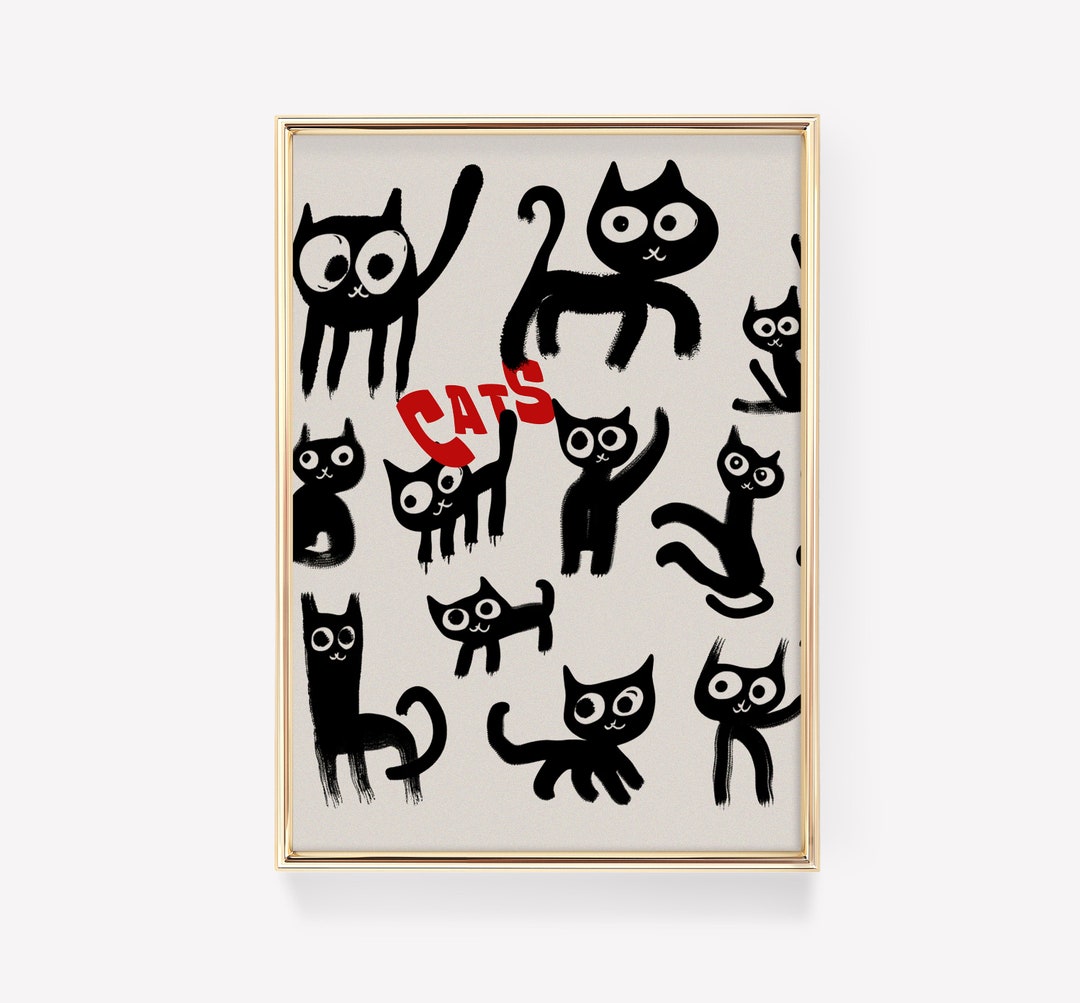 Funny Cat Print | Cute Cat Print | Cat Poster | Funny Cat Poster | Cat ...