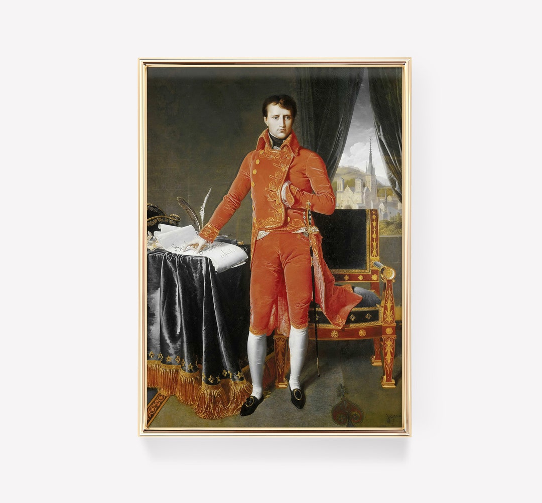 Jean Auguste Dominique Ingres Bonaparte, First Consul 1804 Vintage Poster Bonaparte Portrait ...