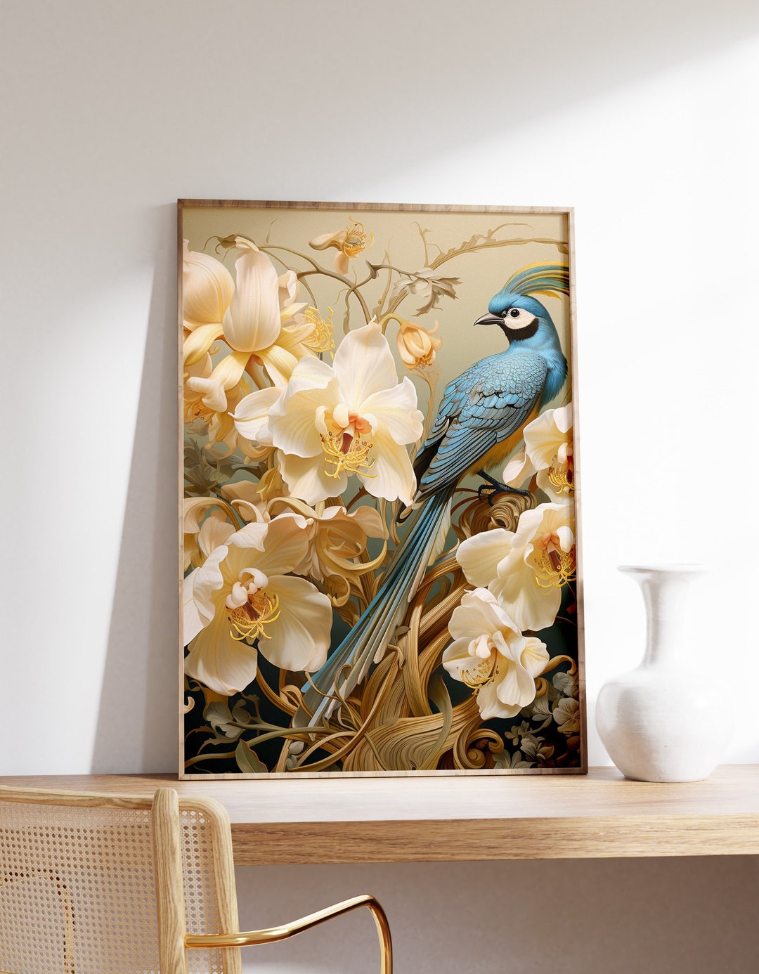 Peacock Orchid | Cottagecore Wall Art | Moody Floral Print | Goblincore ...
