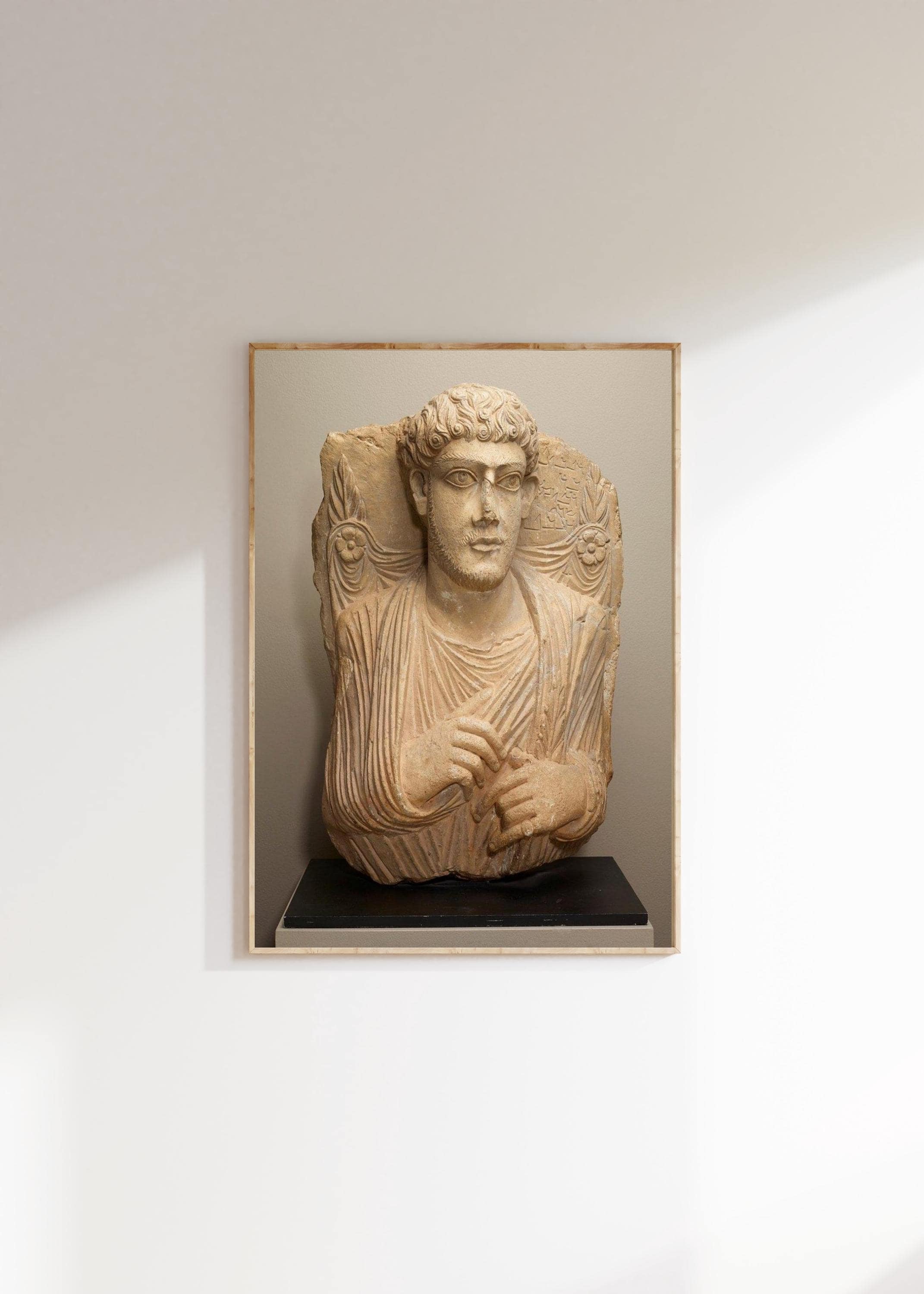 Ancient Sculpture Print | Limestone Bust Print | Palmyra Art Print ...
