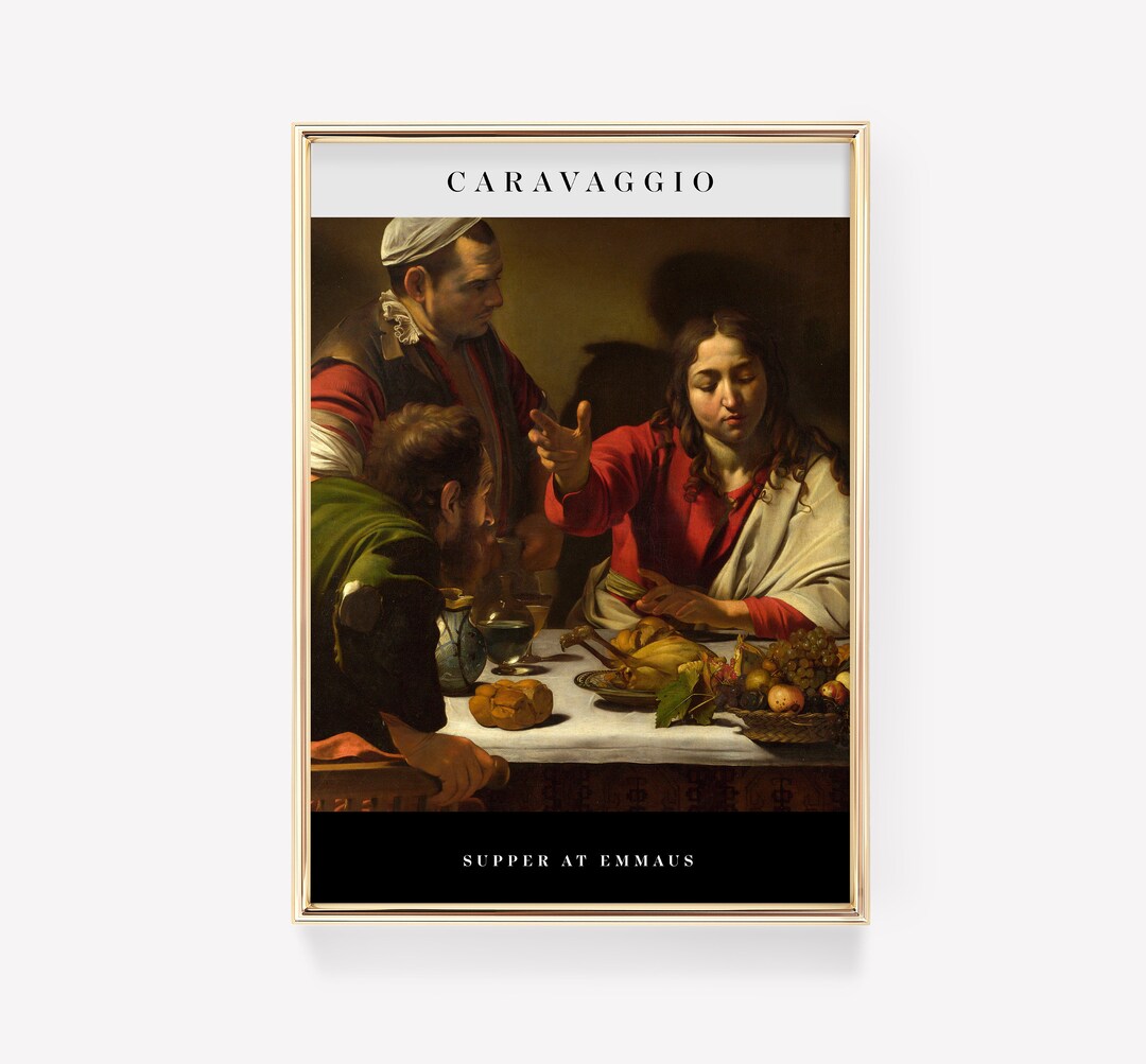 Caravaggio Poster | Caravaggio Print | Minimalist Art Print | Modern ...
