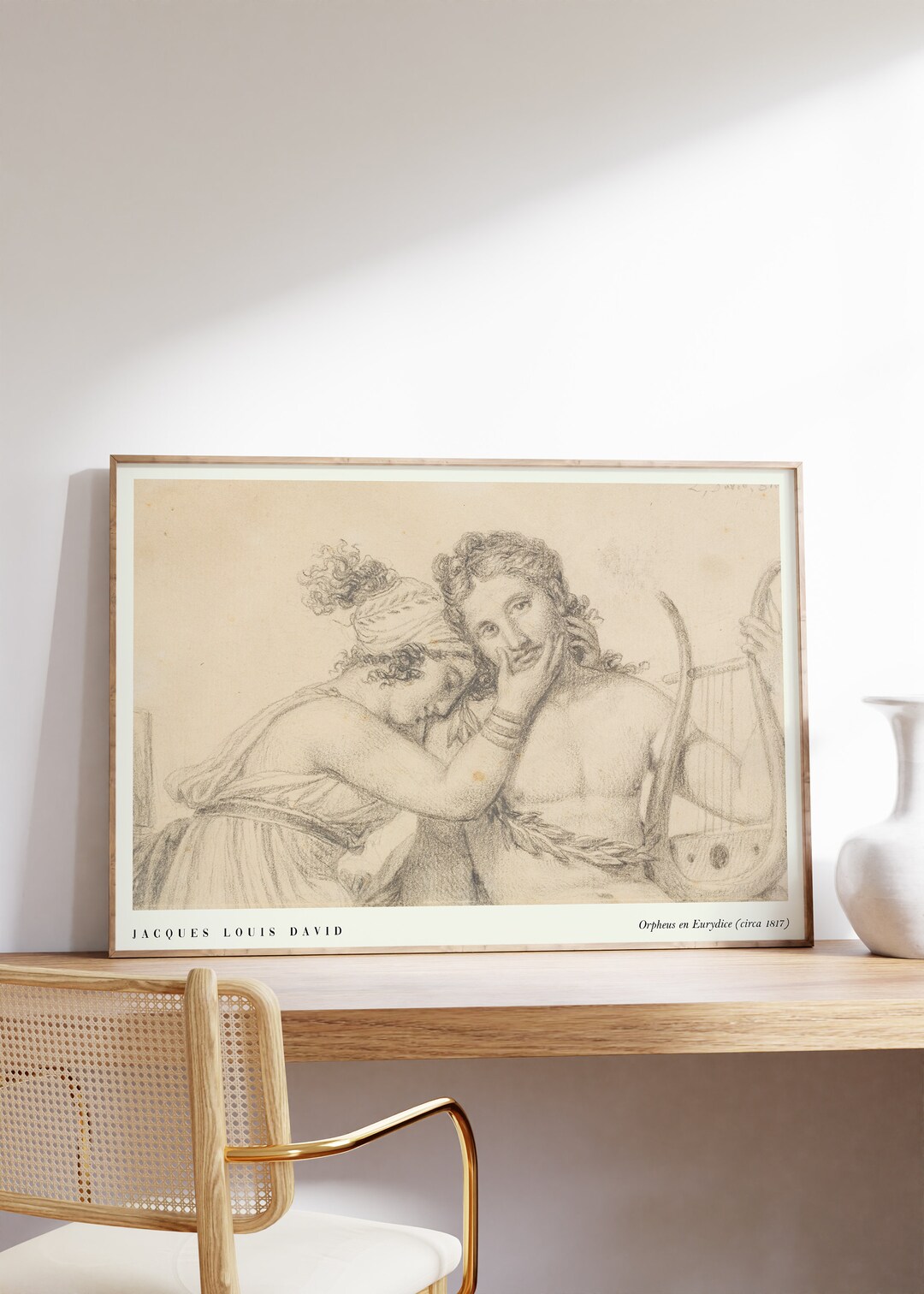 Jacques Louis David Art Print | Orpheus En Eurydice (circa 1817 ...