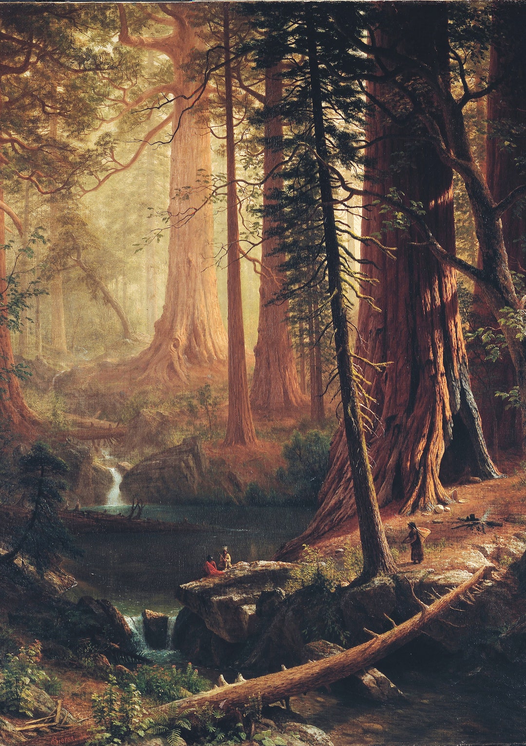 Redwood Forest by Albert Bierstadt - California Wall Art - Redwood ...