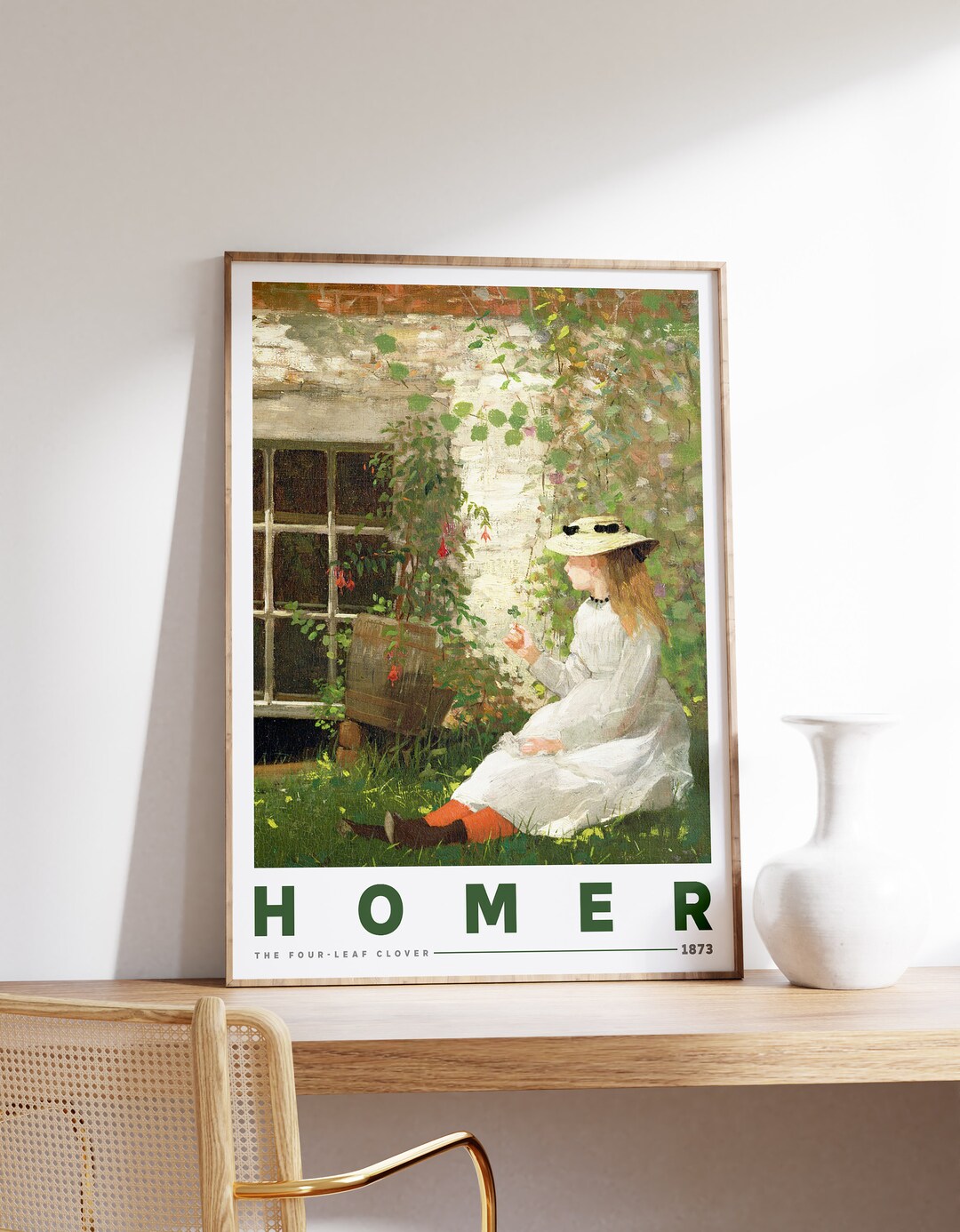 Winslow Homer Print | the Four-leaf Clover (1873) | Farmhouse Decor ...