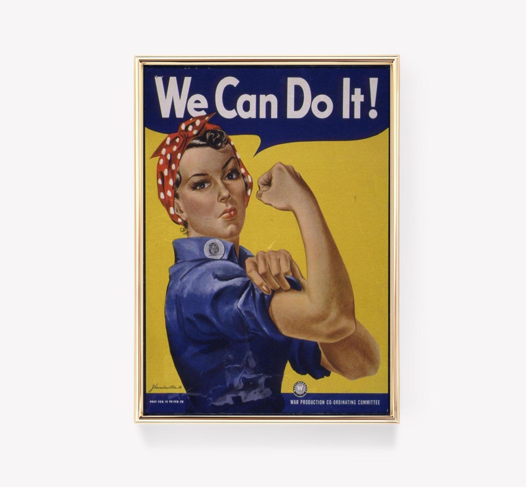 J. Howard Miller Print | We Can Do It Poster | Rosie the Riveter Print ...