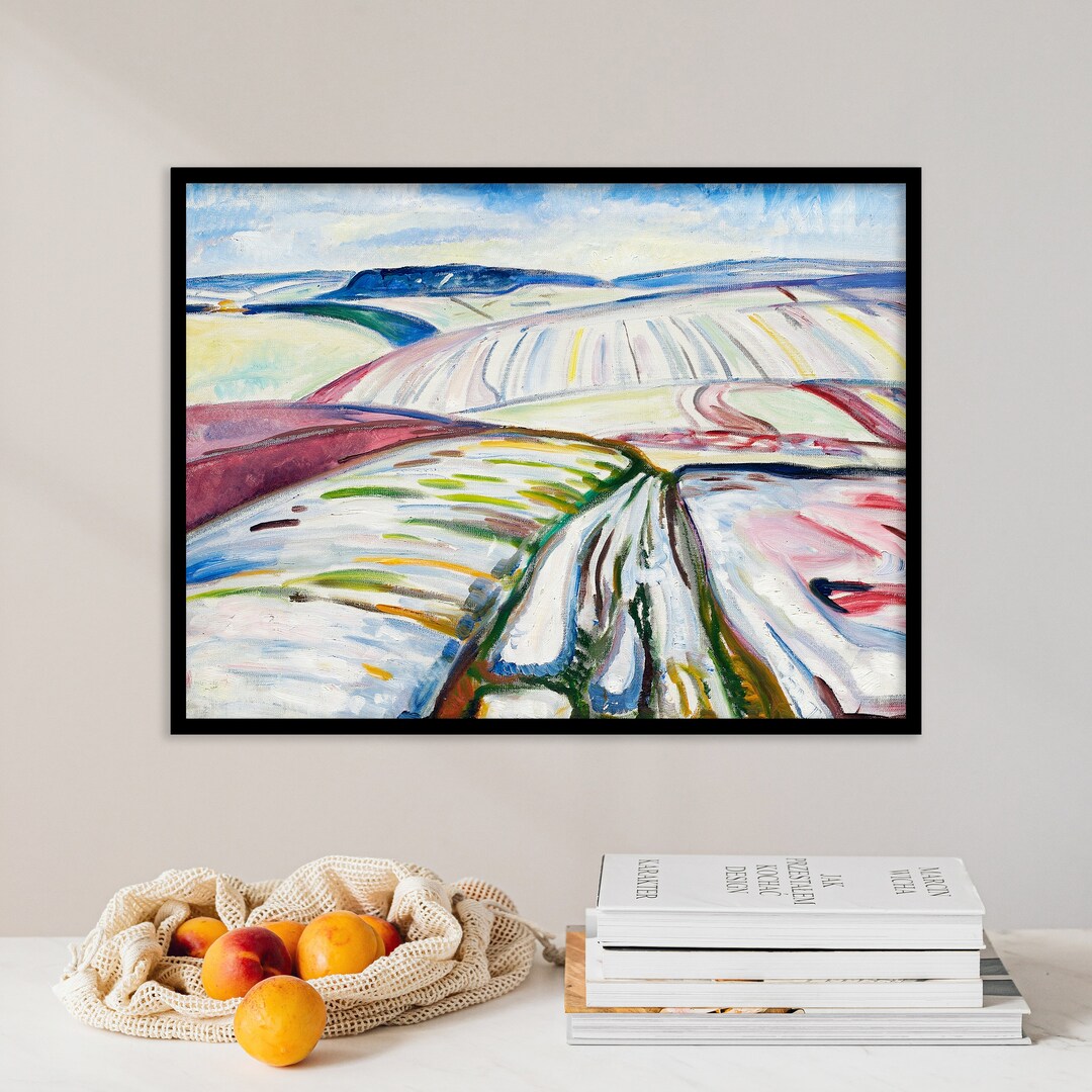 Edvard Munch - Field in Snow (1907) | Canvas Print Painting Edward ...