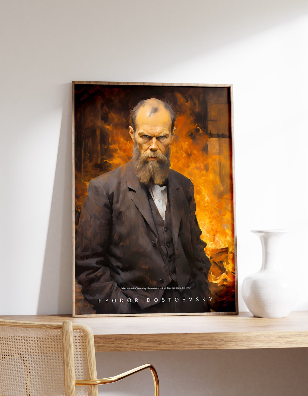 Fyodor Dostoevsky Poster | Philosopher Print | Bookworm Gift | Quote ...