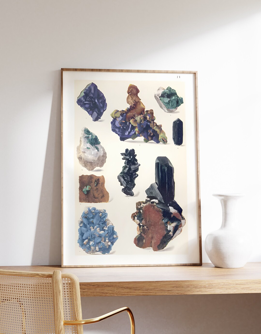 Minerals and Gems Print | Vintage Illustration Reinhard Brauns ...