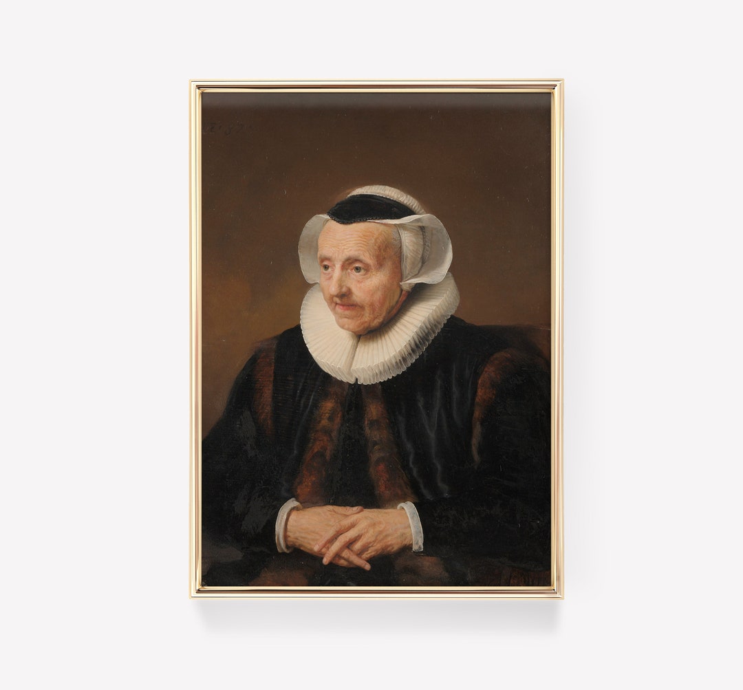 Jacob Backer - Portrait of an Old Woman | Vintage Poster | Old Woman ...