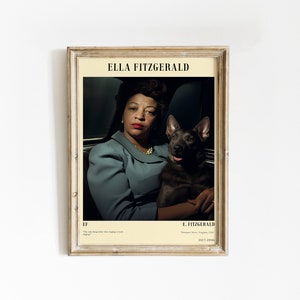 Ella Fitzgerald Poster Musical Print Jazz Poster Jazz Portrait Musical ...