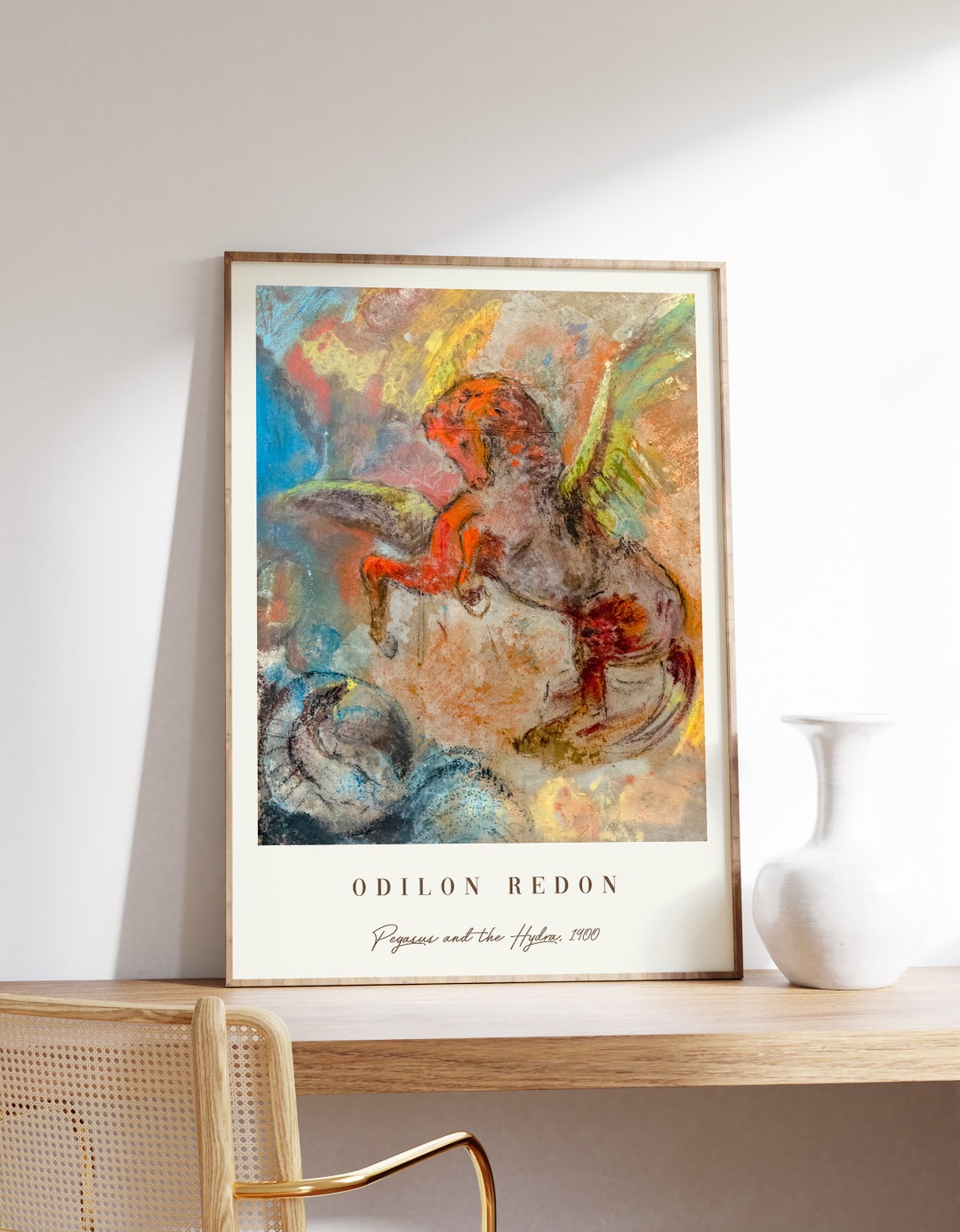 Odilon Redon Art Print | Pegasus and the Hydra | Museum Exhibition ...