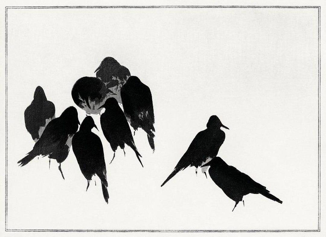 Vintage Artwork | Ohara Koson Crows | Japanese Art Print | Crow ...