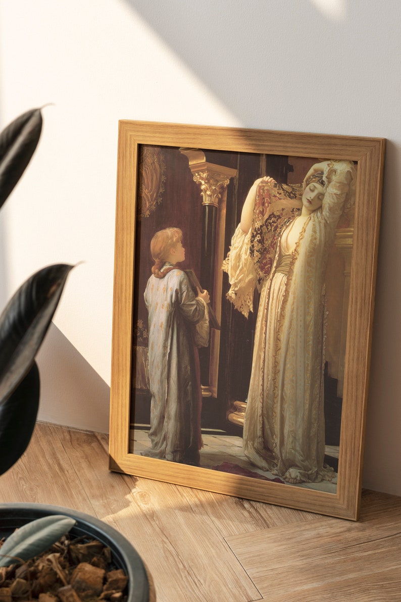 Frederic Leighton - Light of the Harem (1880) | Vintage Poster, Woman ...