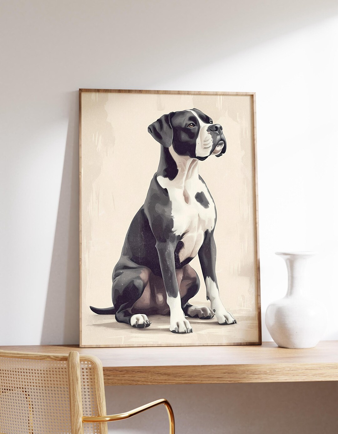 Vintage Boxer Dog Print | Boxer Poster | Dog Wall Art | Vintage Prints ...