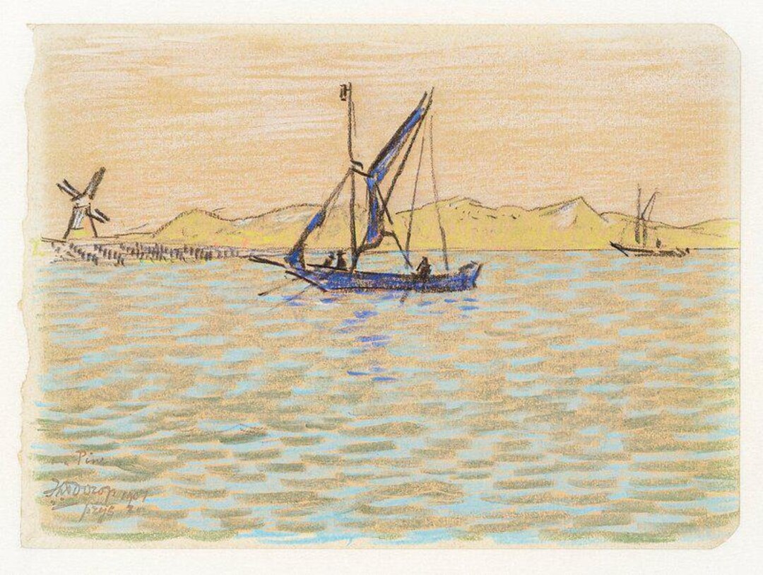Vincent Van Gogh | Trinquetaille Bridge | Sailboats | 1888 | Vintage ...