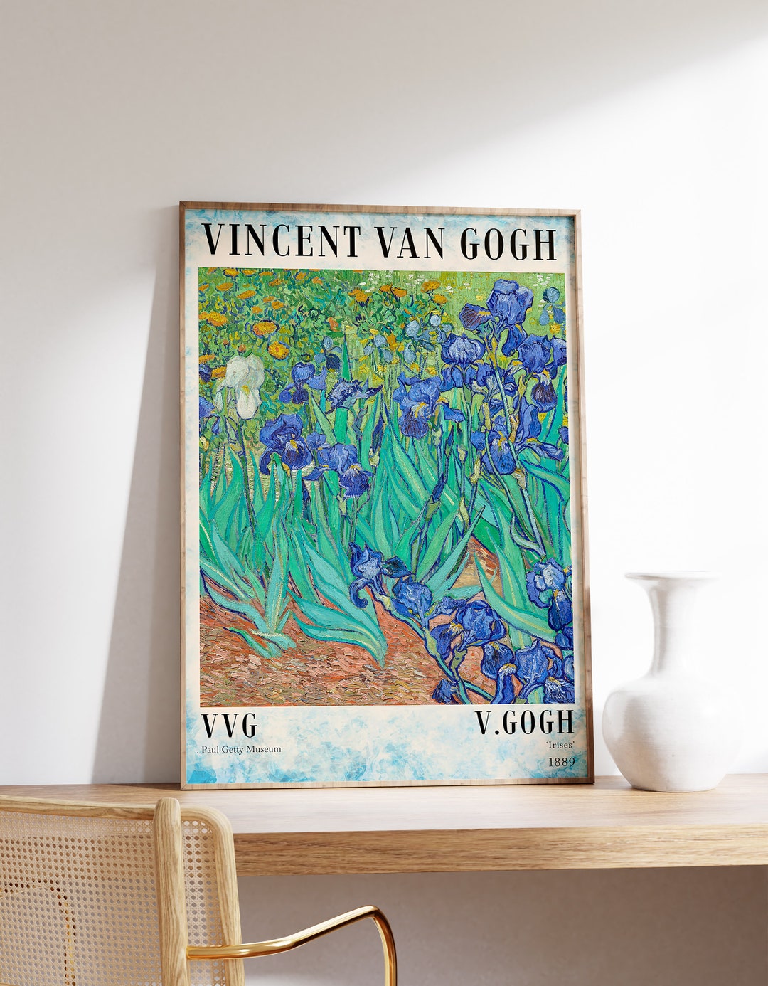 Van Gogh Art Poster | Irises Print | Antique Painting Canvas | Gift ...
