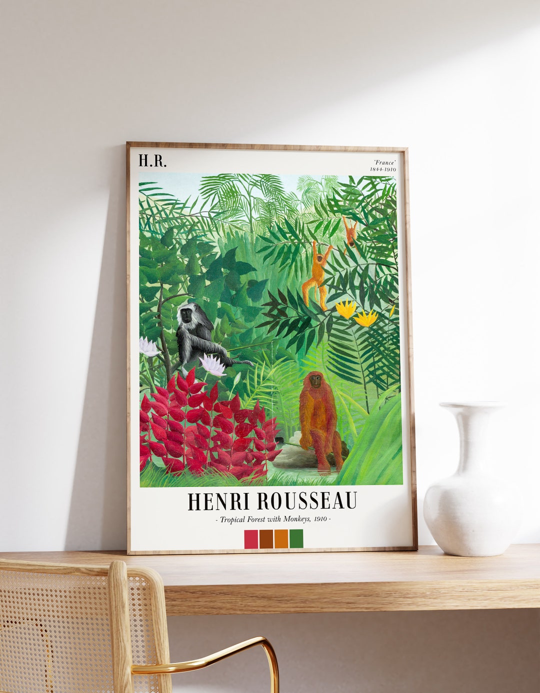 Henri Rousseau Print | Tropical Forest With Monkeys | Henri Rousseau ...