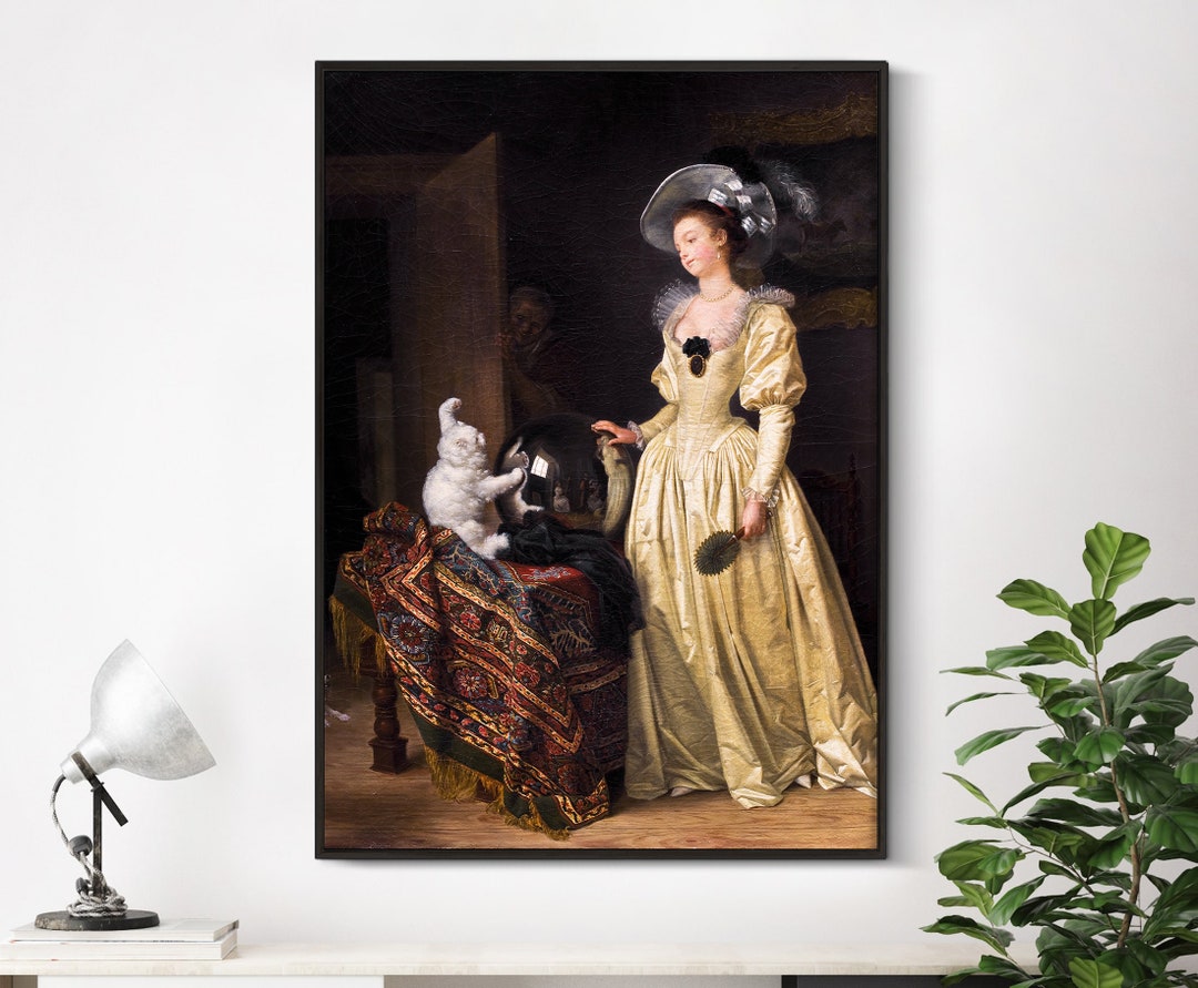 Jean Honore Fragonard - Angora Cat (1777) | Painting Poster Print Art ...