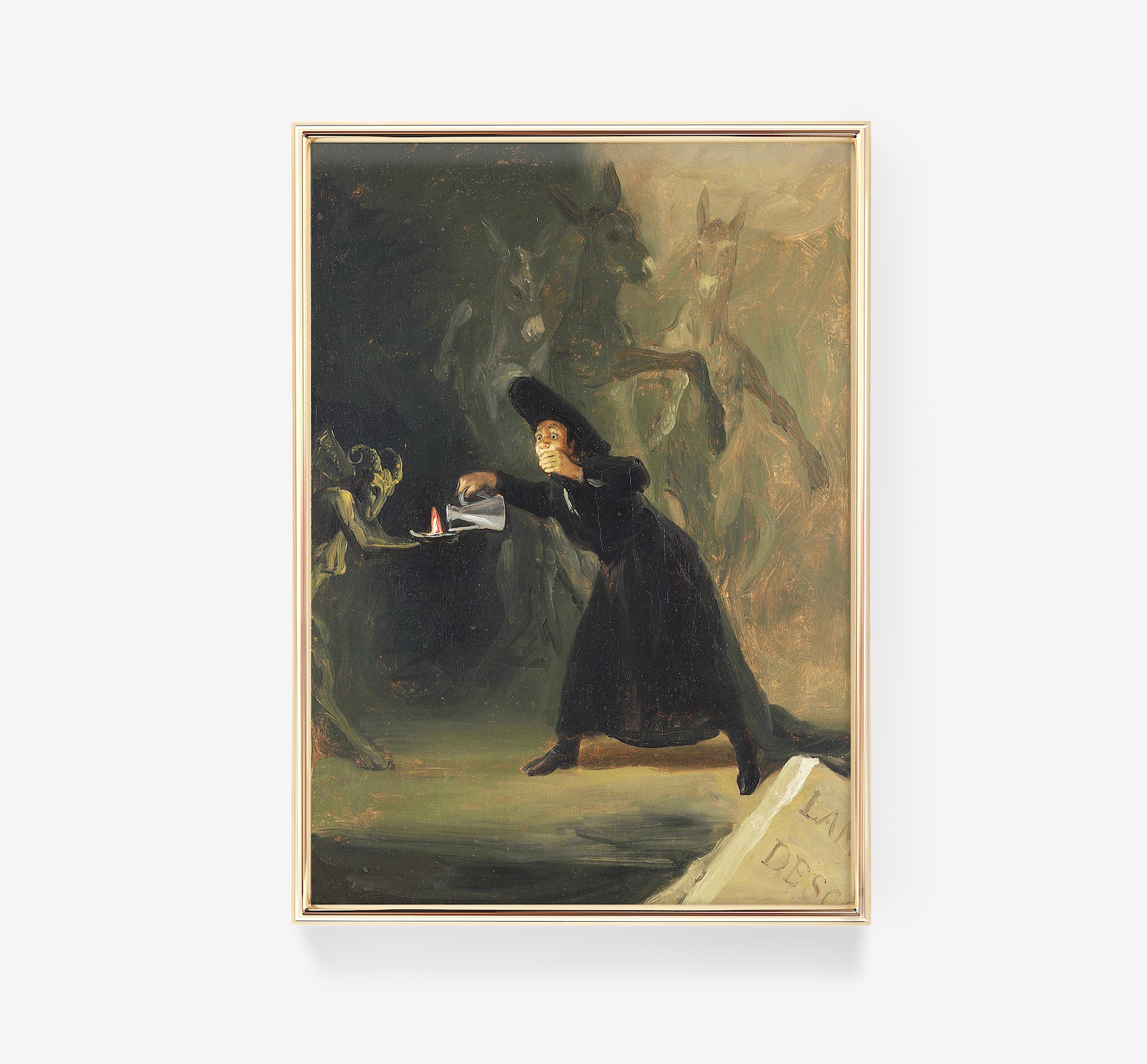 Francisco De Goya the Bewitched Man/the Devil's Lamp - Etsy