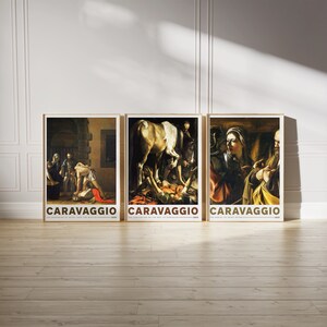 Caravaggio Prints Set of 3 | Baroque Art Print | Dark Art | Renaissance ...