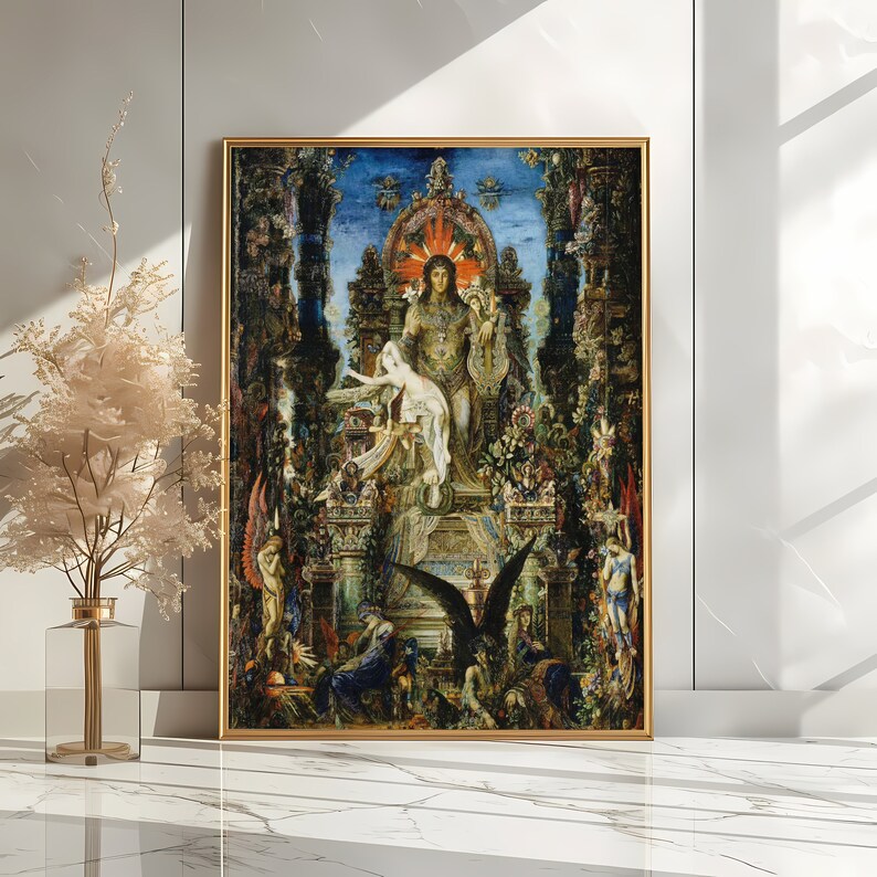 Jupiter and Semele by Gustave Moreau | Vintage Painting Print ...