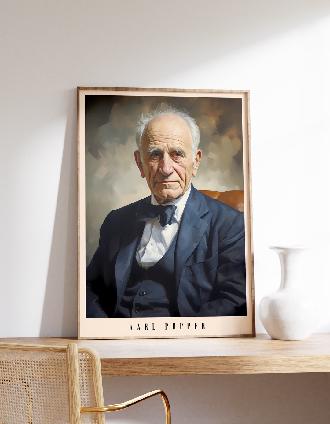Karl Popper | Philosophy Print | Karl Popper Poster | Historical Decor ...