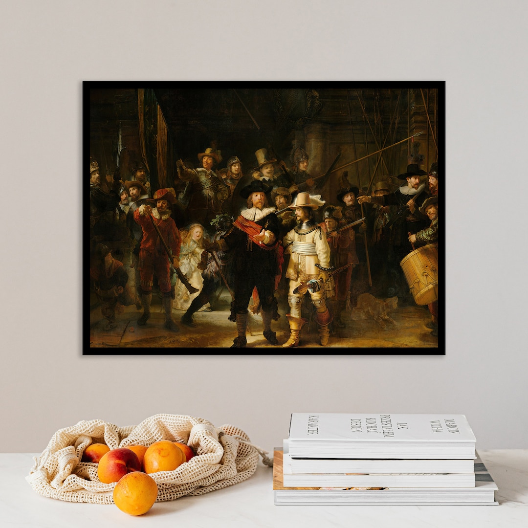 Rembrandt - the Night Watch (1642) - Reproduction Classic Painting ...