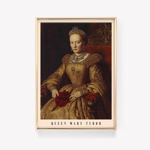 Queen Mary Tudor Poster | Vintage Painting | Historical Decor | Modern ...