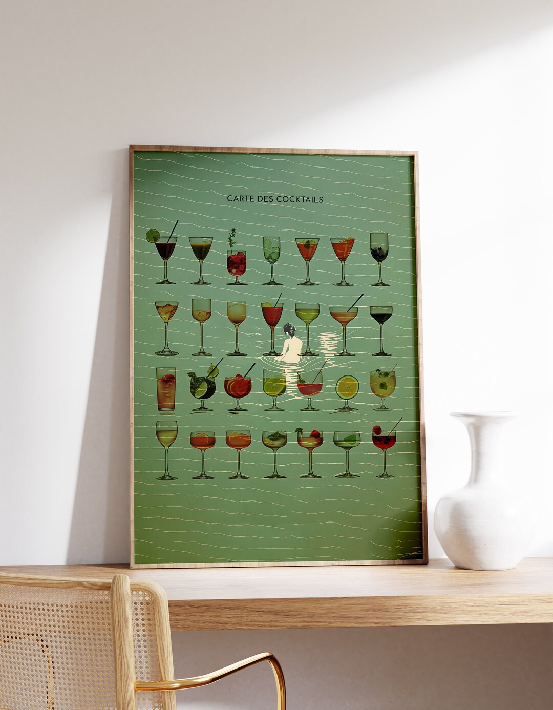 Minimalist Cocktail Art Print | Line Art | Alcohol Cocktail Print ...