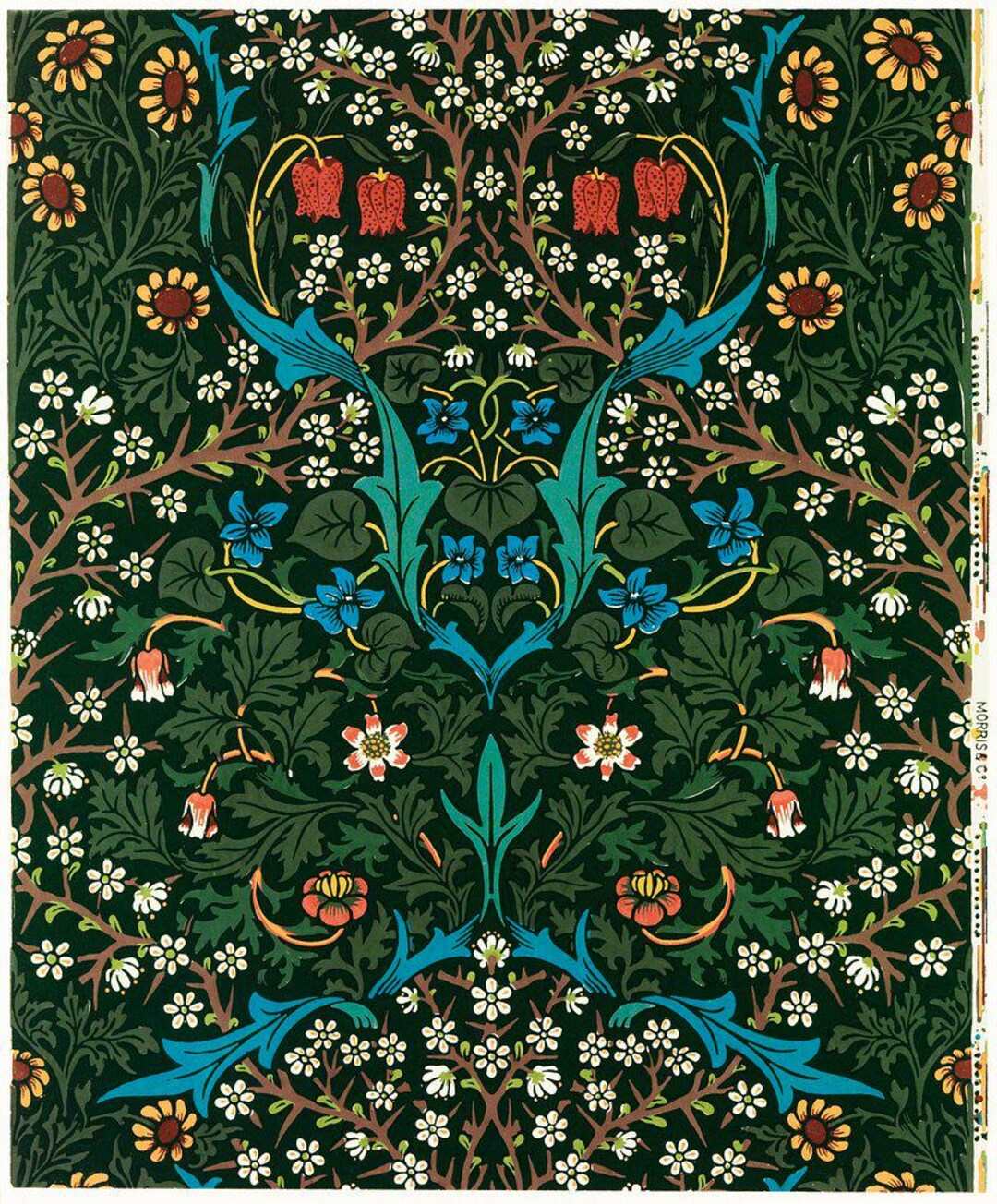 William Morris Art | Strawberry Thief Print | Vintage Painting | Floral ...