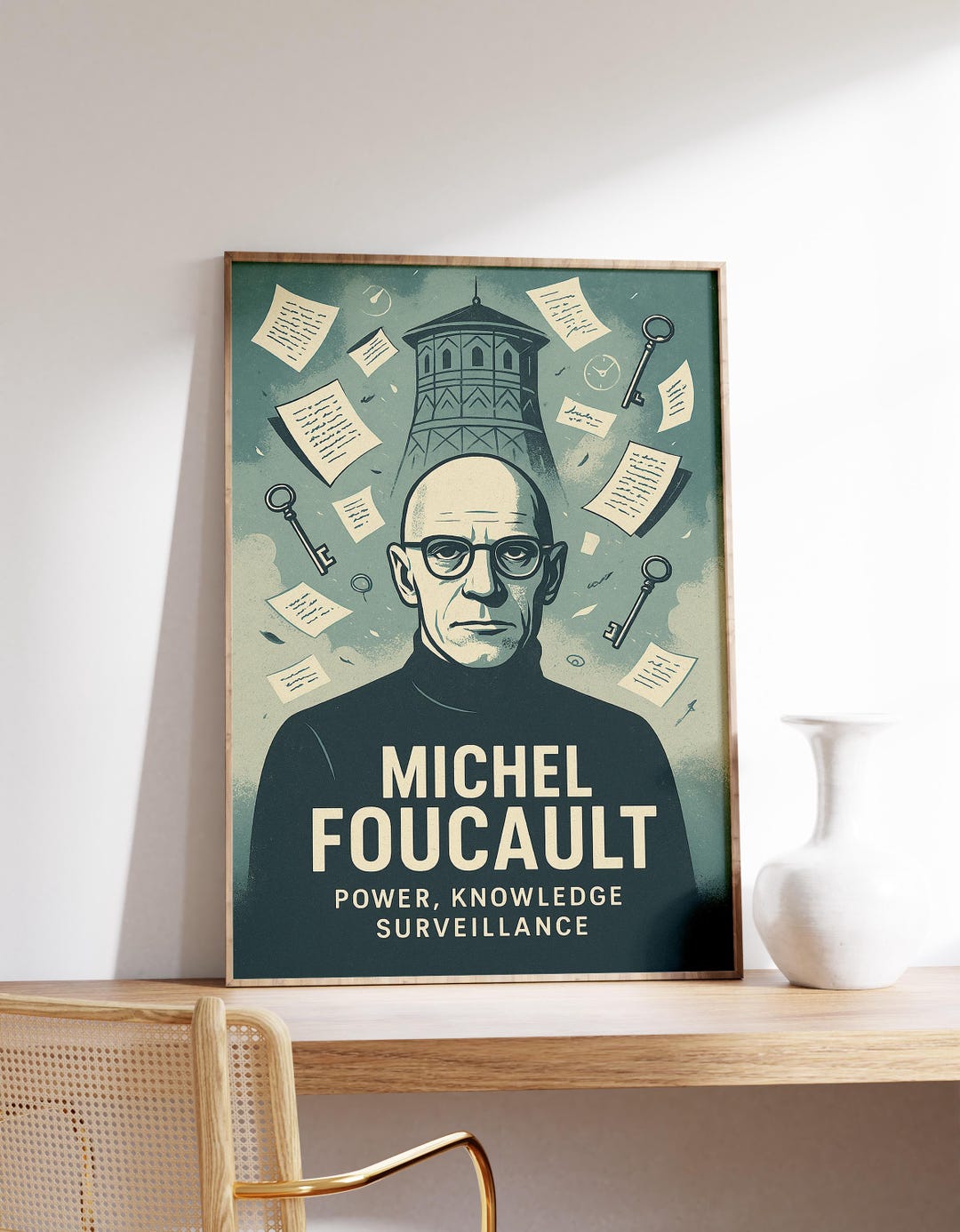 Michel Foucault | Michel Foucault Poster | Philosophy Print ...