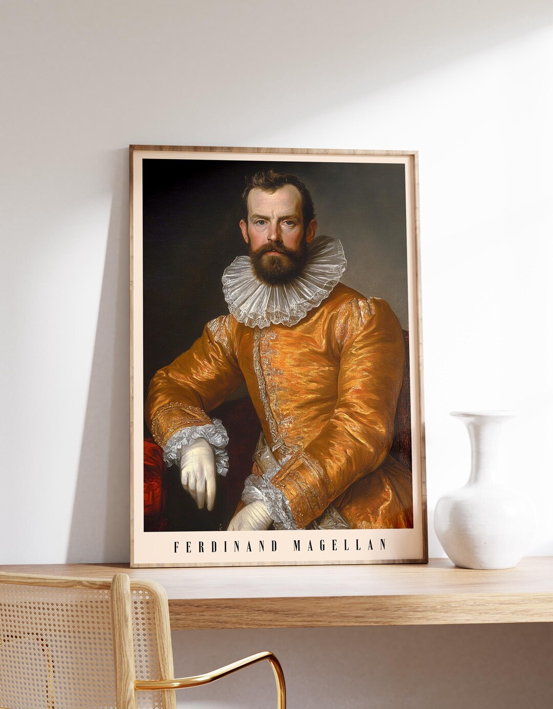 Ferdinand Magellan Print | Vintage Painting | Historical Decor | Modern ...