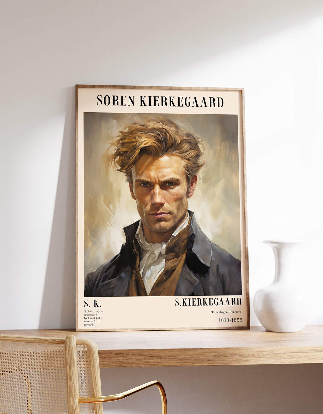 Soren Kierkegaard Poster | Vintage Wall Art | Bookworm Gift | Wall Art ...