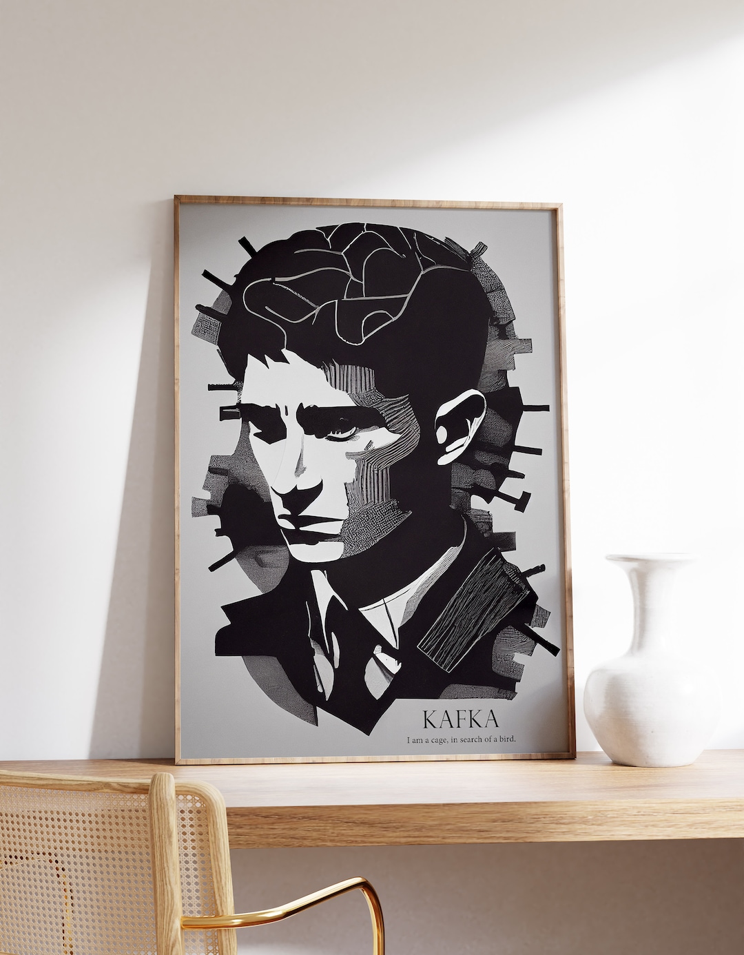 Bookworm Decor | Franz Kafka Poster | Kafka Print | Author Poster ...