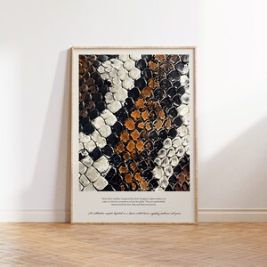 Snake Wall Art, Snake Pattern Poster, Aesthetic Trendy Photography ...