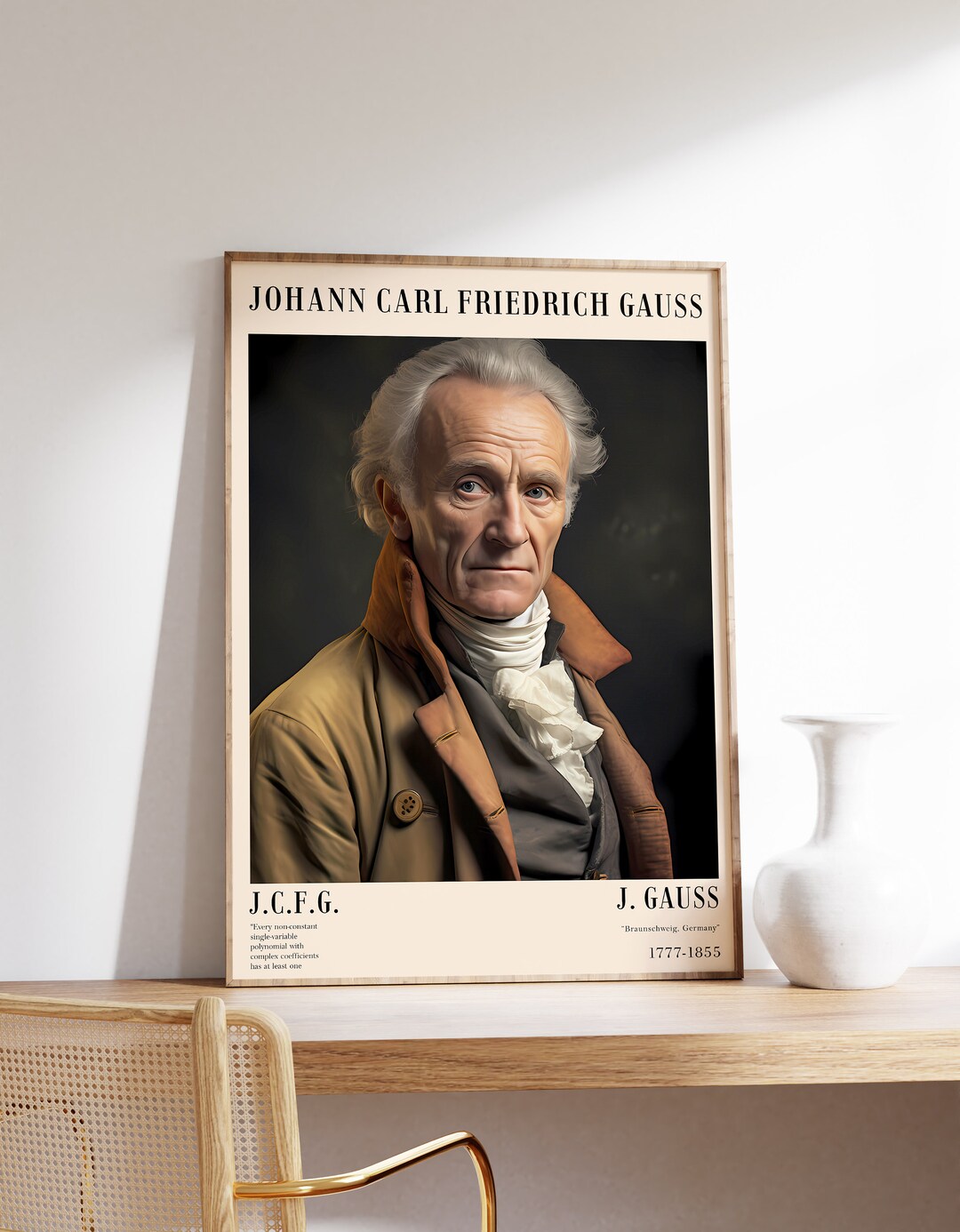 Johann Carl Friedrich Gauss | Scientist Portrait | Math Genius Art ...