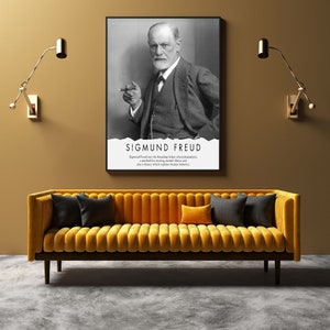 Sigmund Freud Art Print - Original Design Photo Poster Gift Wall Decor ...