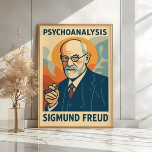 Sigmund Freud - Psychology Poster, Philosopher, Psychoanalysis, Therapy ...