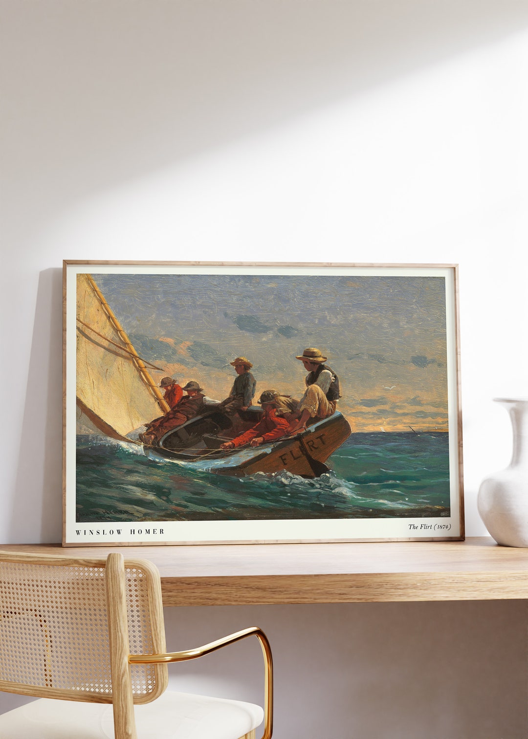 Winslow Homer Art Print | the Flirt (1874) | Exhibition Poster | Modern ...