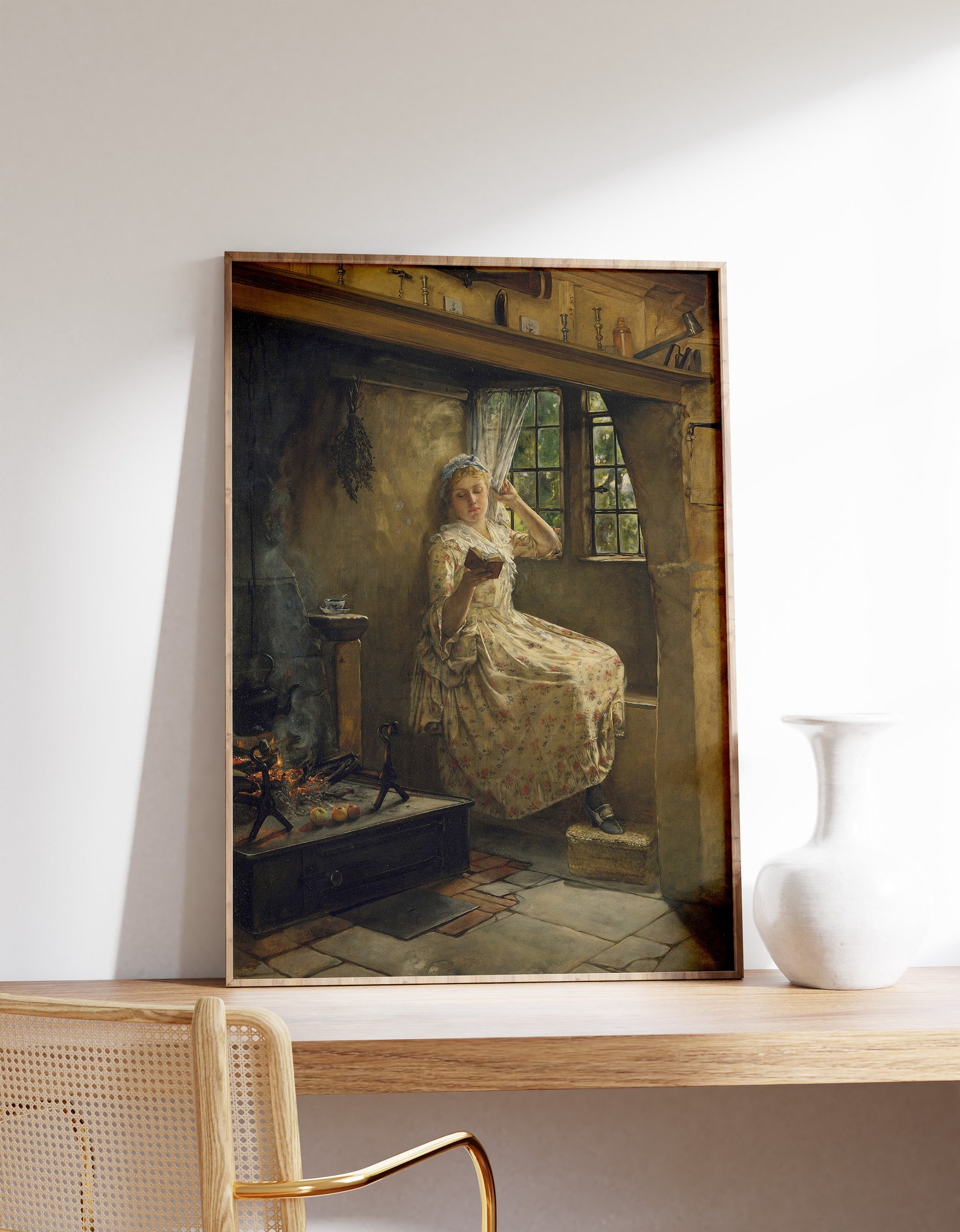 Frank Millet A Cosey Corner 1884 Vintage Poster - Etsy