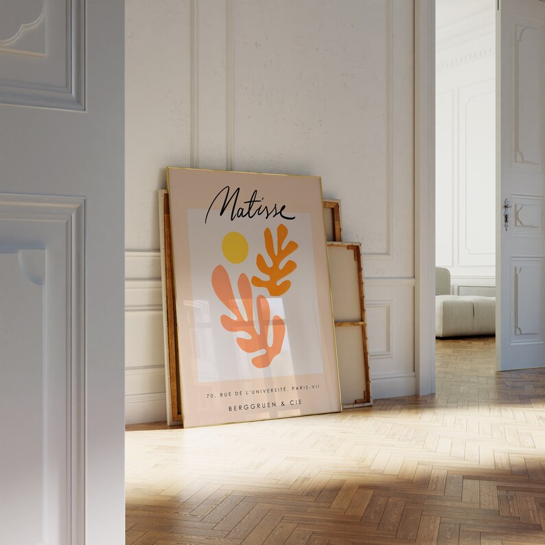 Henri Matisse | Leaves Drawing | Exhibition Poster | Mid Century Modern ...